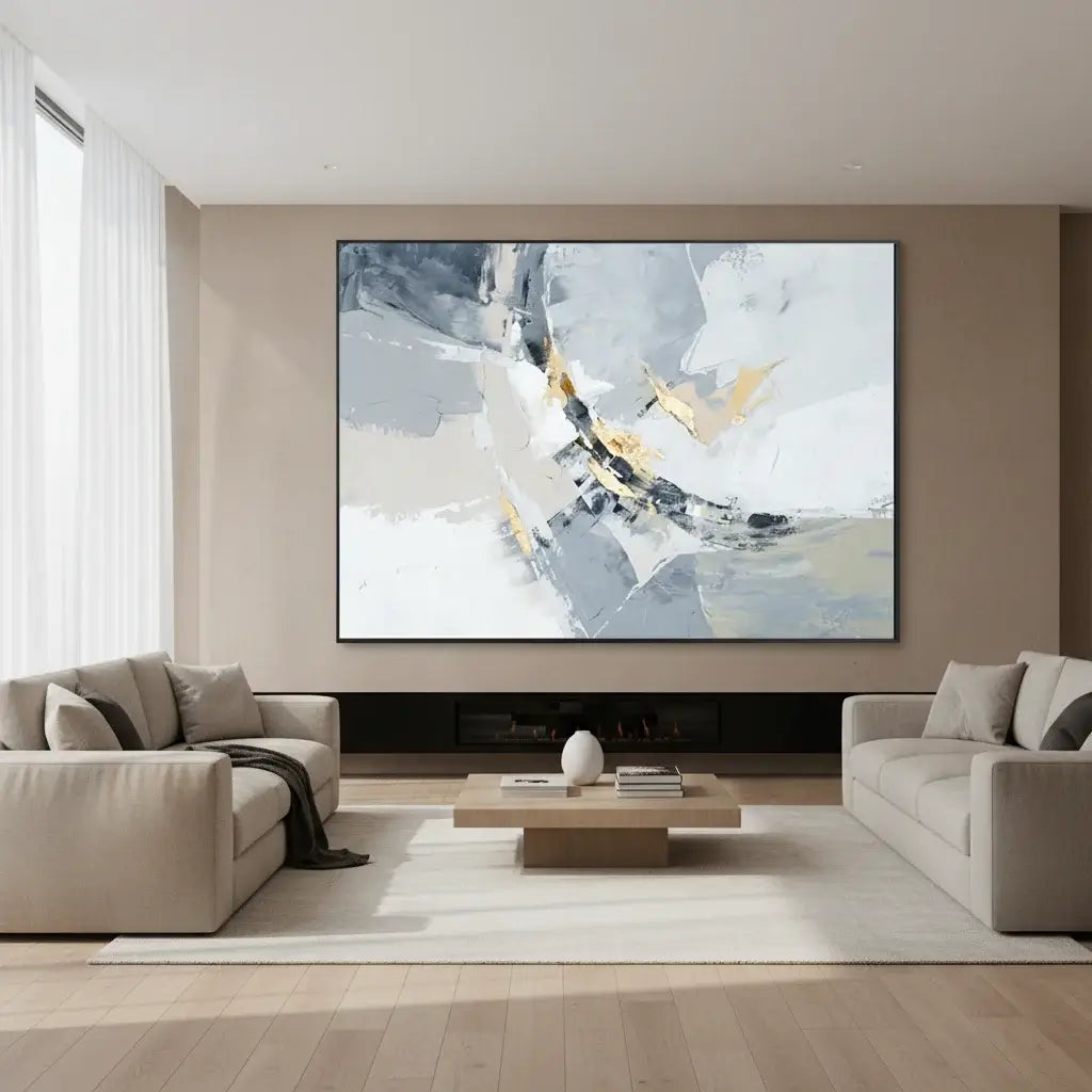 Extra Large Hand-Painted Abstract Wall Art | HueMaster